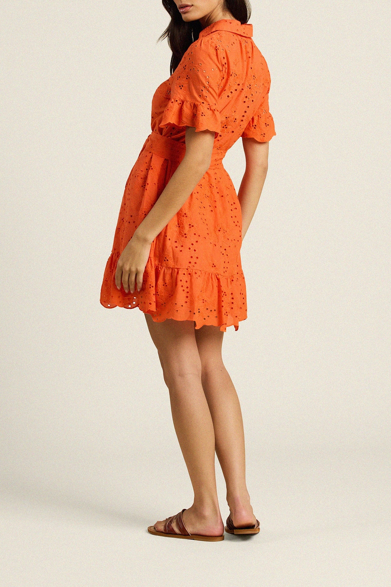 Martinique Dress Vermillion Eyelet